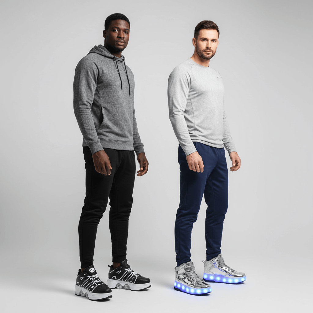 Kick Speed™ Roller Shoes for Men | LED & 4-Wheel Roller Skate Shoes