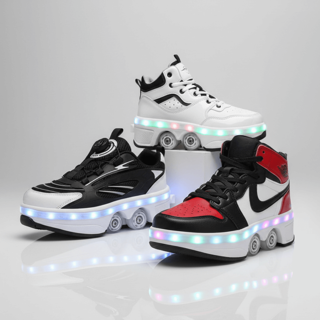LED Roller Skate Shoes with Pop-Out Wheels | Kick Speed™