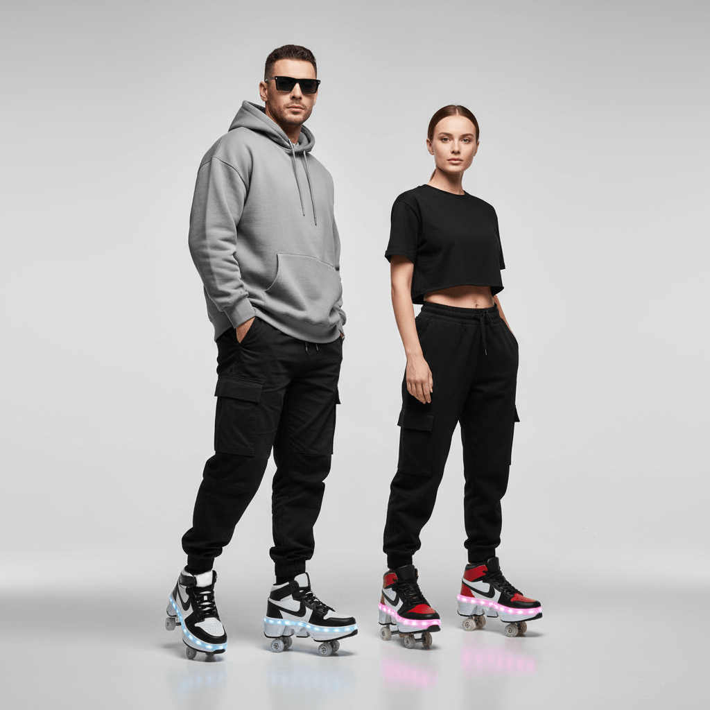 Roller Skate Shoes with Pop-Out Wheels for Adults | Kick Speed™