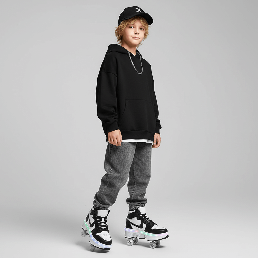 Kick Speed™ 4-Wheel Roller Shoes for Boys | LED, Mid & Low Tops