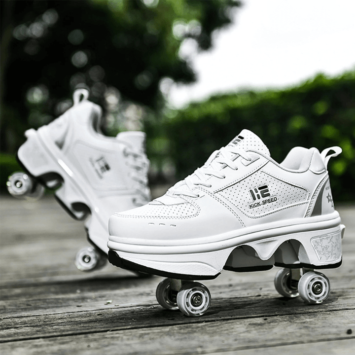 Kick Speed Roller Shoes with Wheels for Adults | LED & 4-Wheel Designs